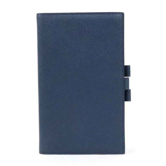 Hermes | Other | Hermes Hermes Notebook Cover Leather Navy Unisex ...